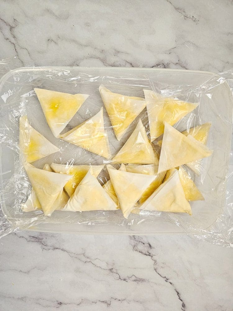 Greek Cheese Triangles (Tiropitakia) - mum's Greek recipes
