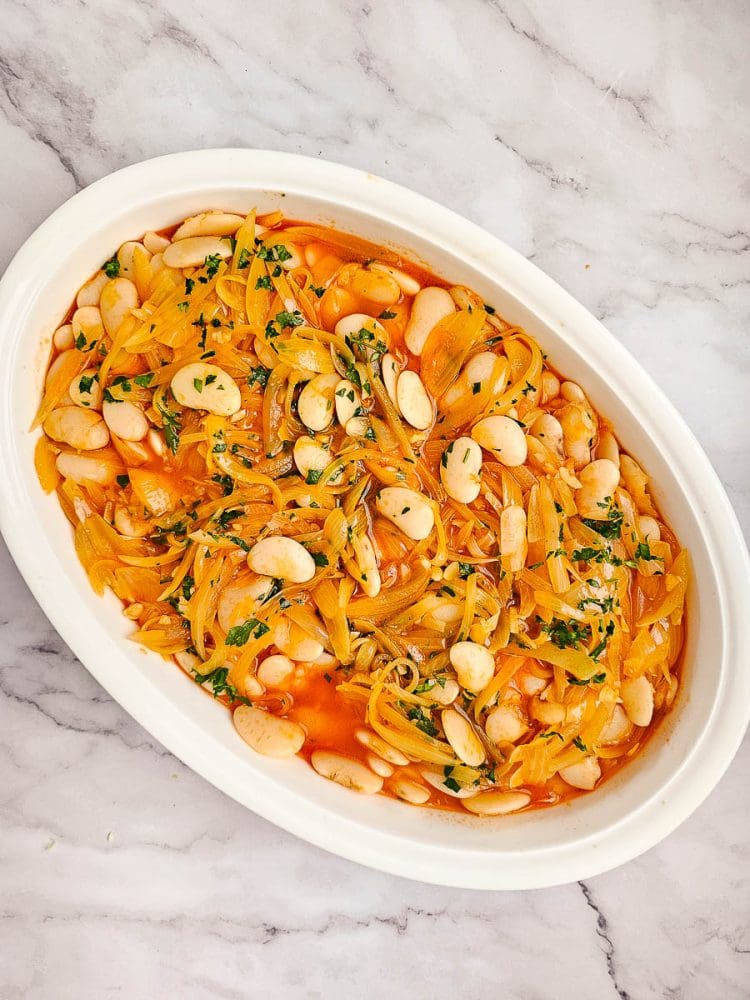 Greek Butter Beans (Gigantes Plaki) - mum's Greek recipes