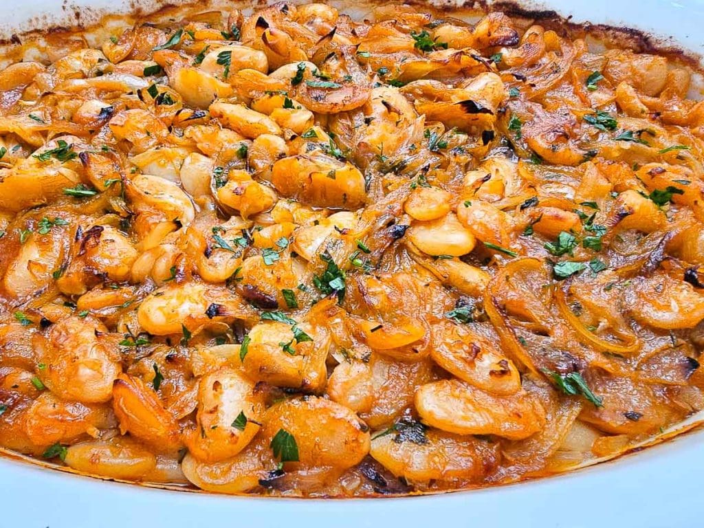 Greek Butter Beans (Gigantes Plaki) - mum's Greek recipes