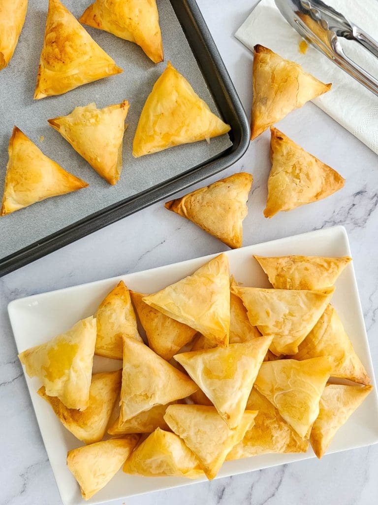 Greek Cheese Triangles (Tiropitakia) - mum's Greek recipes