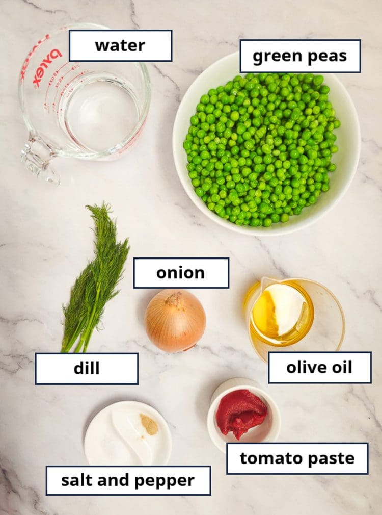 Greek Peas in Tomato Sauce (Arakas Latheros) - mum's Greek recipes