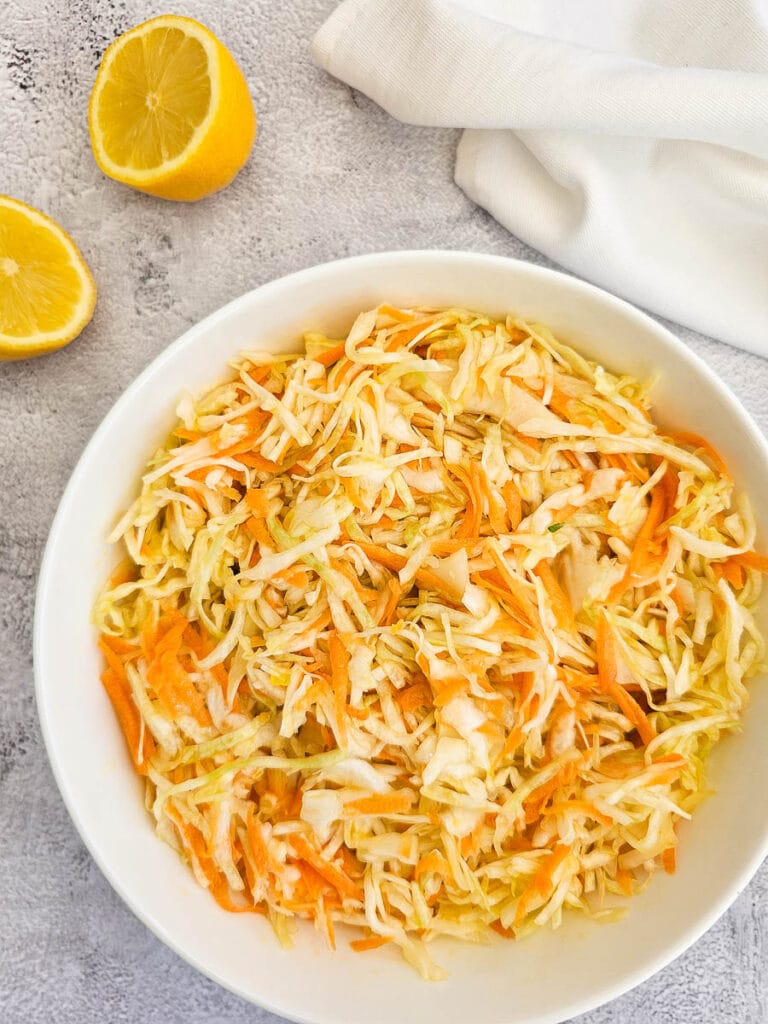 Greek Cabbage Salad (Lahanosalata) - mum's Greek recipes